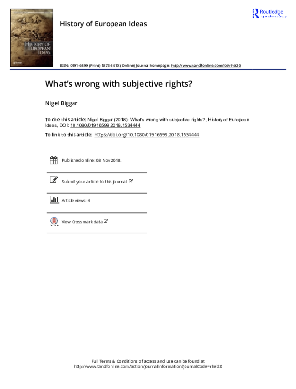 (PDF) What’s wrong with subjective rights?