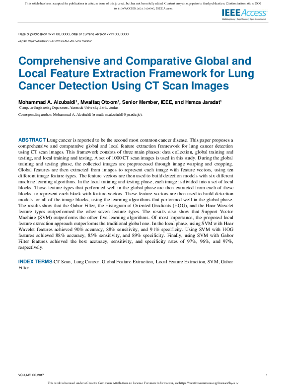 (PDF) Comprehensive and Comparative Global and Local Feature Extraction Framework for Lung ...