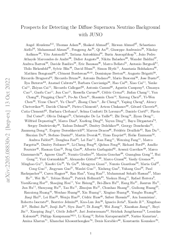 (PDF) Prospects for detecting the diffuse supernova neutrino background ...