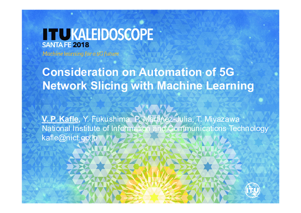 (PDF) Consideration On Automation of 5G Network Slicing with Machine Learning