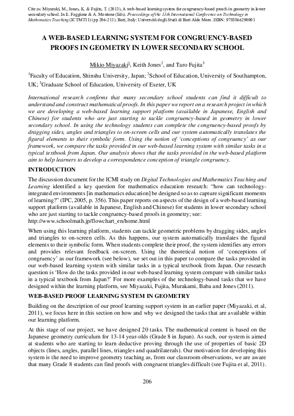 (PDF) A web-based learning system for congruency-based proofs in ...
