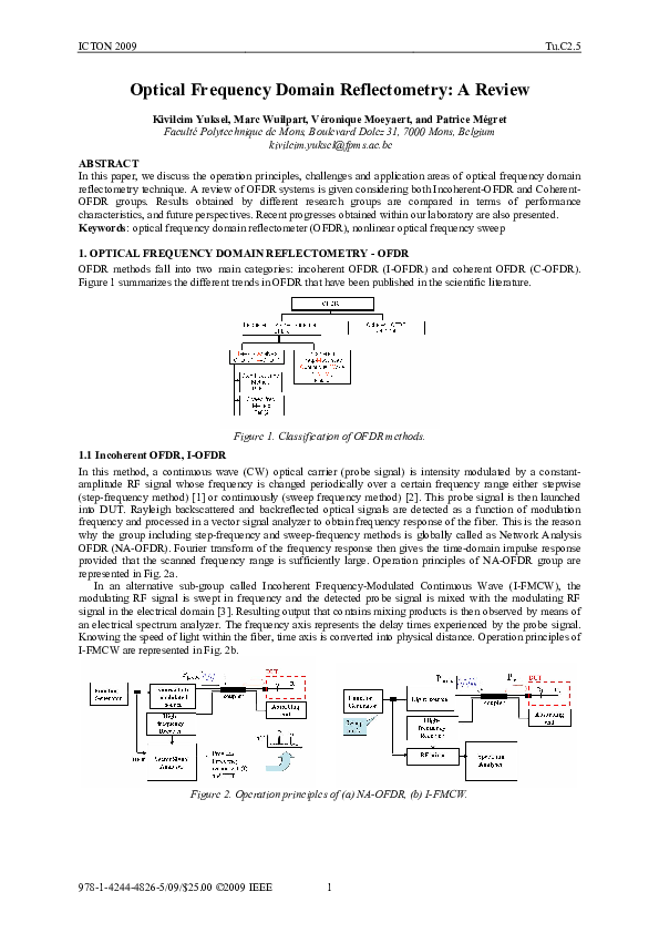 (PDF) Optical frequency domain reflectometry: A review