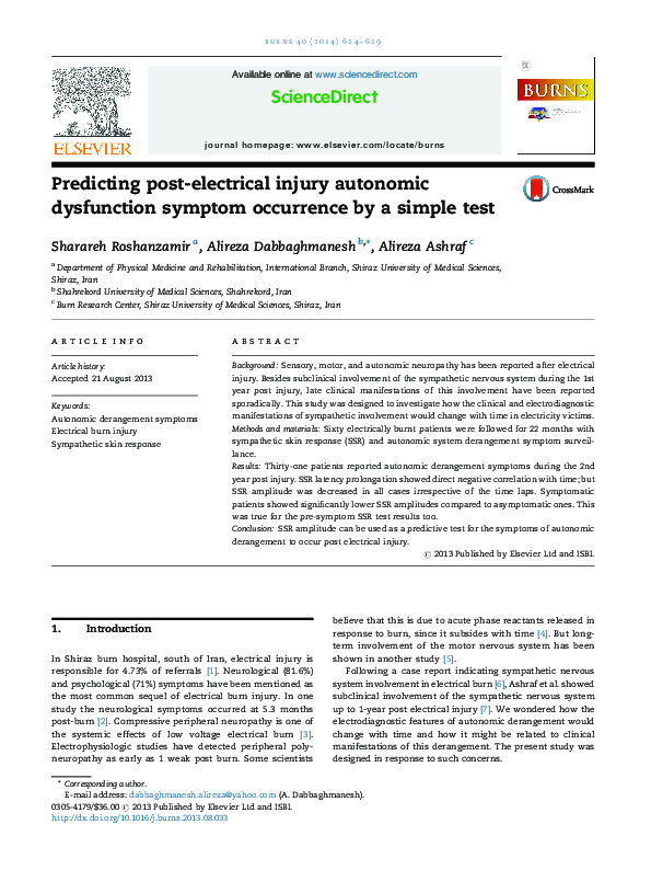 (PDF) Predicting post-electrical injury autonomic dysfunction symptom ...
