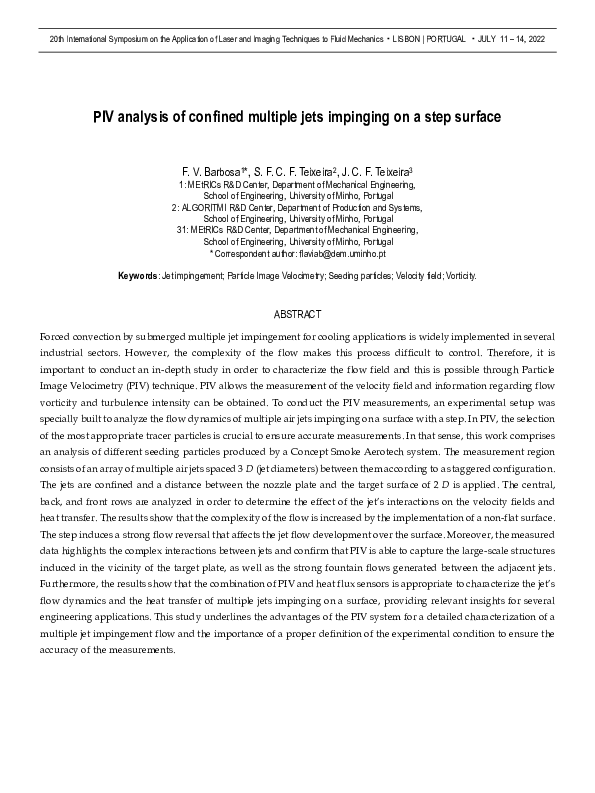 (PDF) PIV analysis of confined multiple jets impinging on a step surface