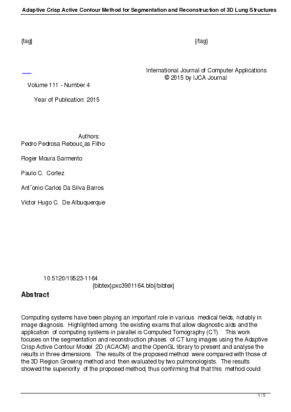 (PDF) Adaptive Crisp Active Contour Method for Segmentation and ...