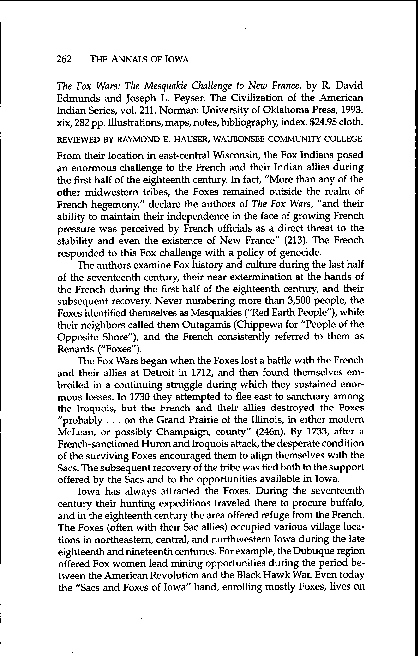 (PDF) The Fox Wars: The Mesquakie Challenge to New France | Charles ...