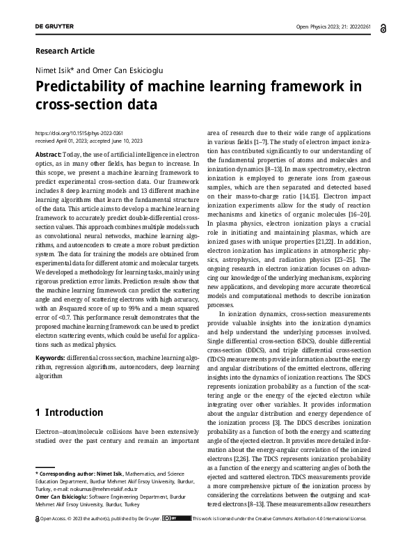 (PDF) Predictability of machine learning framework in cross-section data