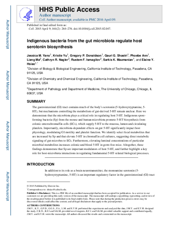 (PDF) Faculty of 1000 evaluation for Indigenous bacteria from the gut ...