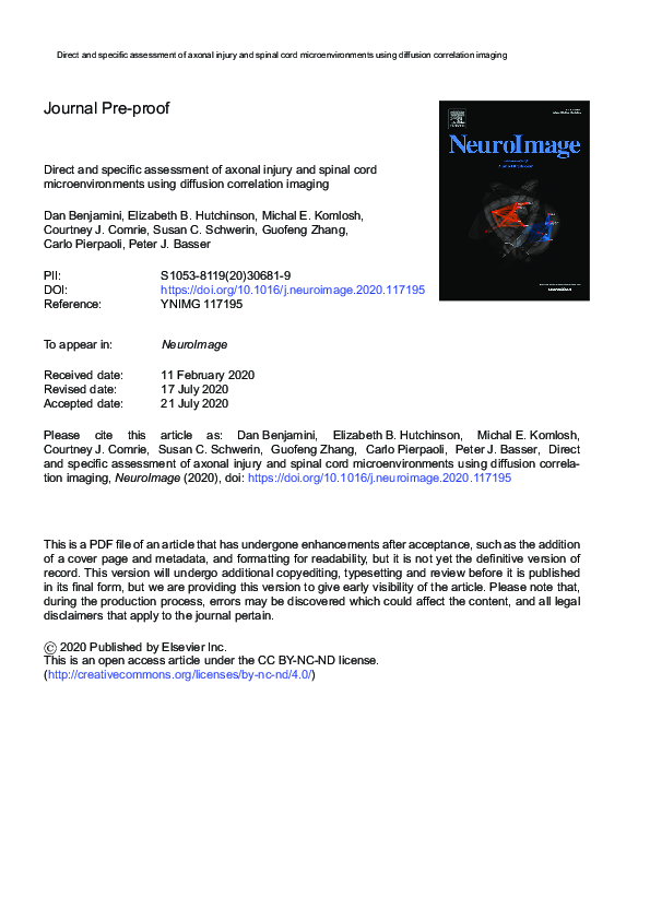 (PDF) Direct and specific assessment of axonal injury and spinal cord ...