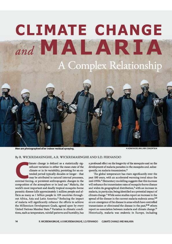 (PDF) Climate change and malaria