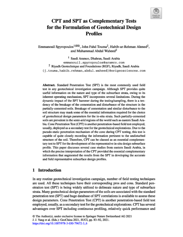 (PDF) CPT and SPT as Complementary Tests for the Formulation of ...