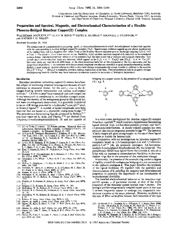 (PDF) Preparation and spectral, magnetic, and electrochemical ...