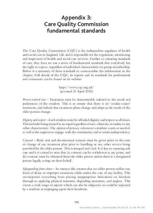 (PDF) Care Quality Commission fundamental standards
