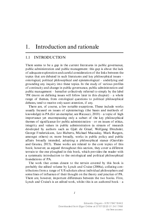 (PDF) Introduction and rationale