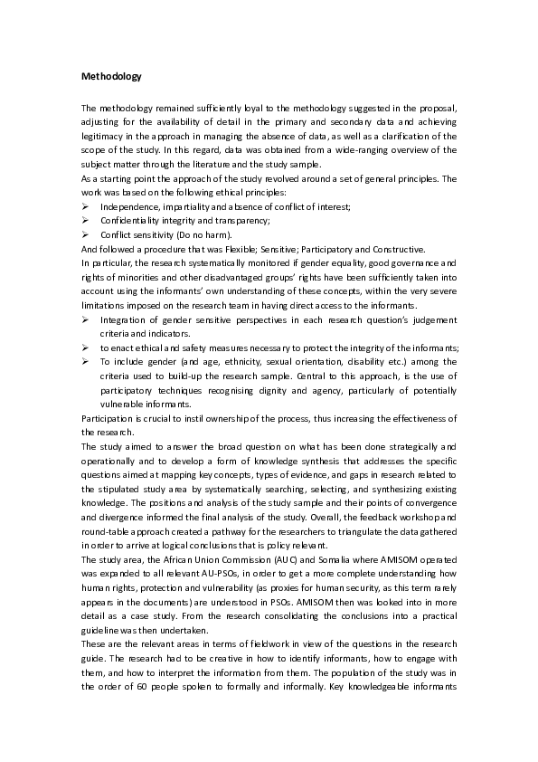 (PDF) Human Security in PSOs - Methodology Fixed Final