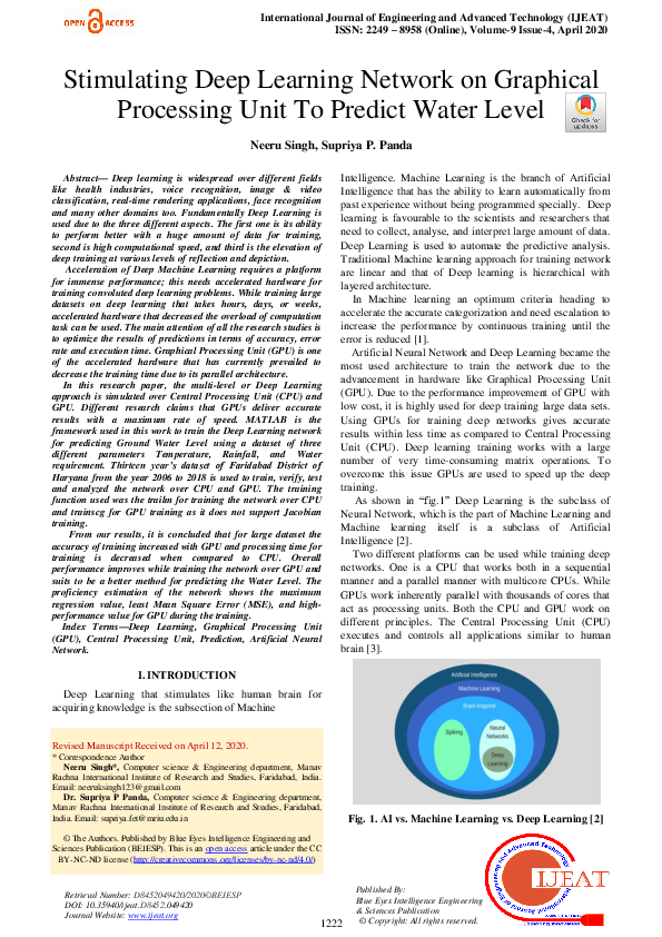 (PDF) Stimulating Deep Learning Network on Graphical Processing Unit To Predict Water Level