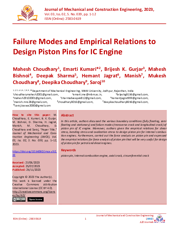 (PDF) Research Article Failure Modes and Empirical Relations to Design ...