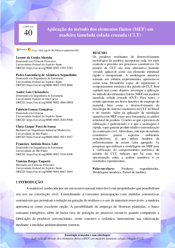 (PDF) Aplicação do método dos elementos finitos (MEF) em madeira ...