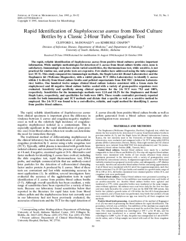 (PDF) Rapid Identification of Staphylococcus | kimberle chapin ...