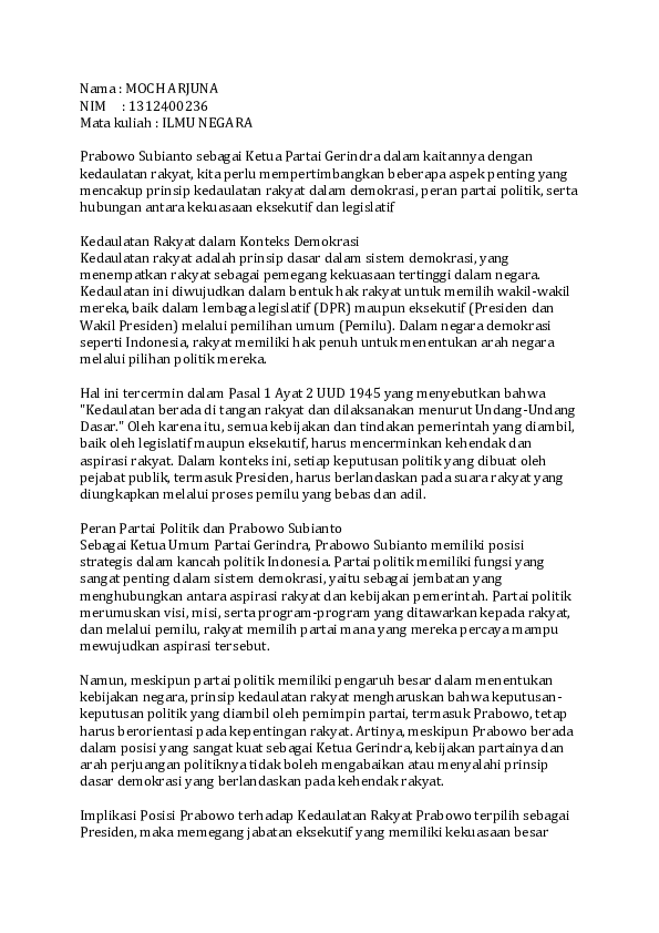 (PDF) Contoh Empiris Prabowo Subianto