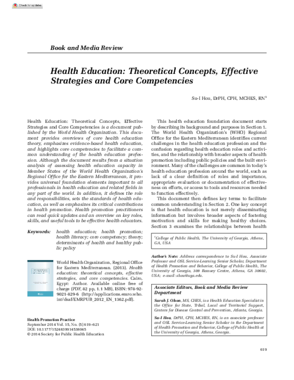 (PDF) Health Education