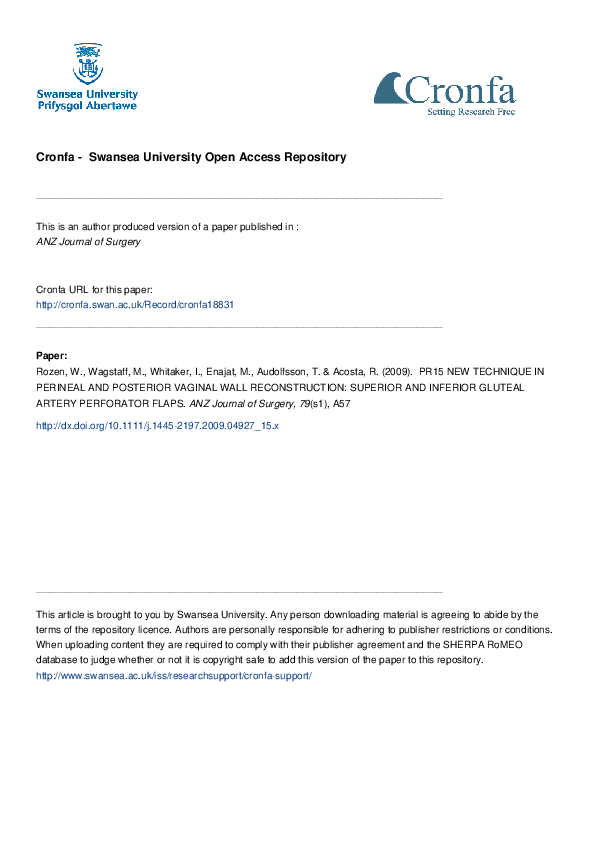 (PDF) PR15 NEW Technique in Perineal and Posterior Vaginal Wall ...