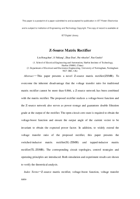 (PDF) Z‐source matrix rectifier