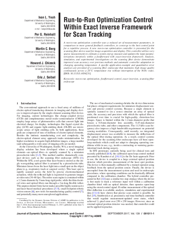 (PDF) Run-to-Run Optimization Control Within Exact Inverse Framework for Scan Tracking