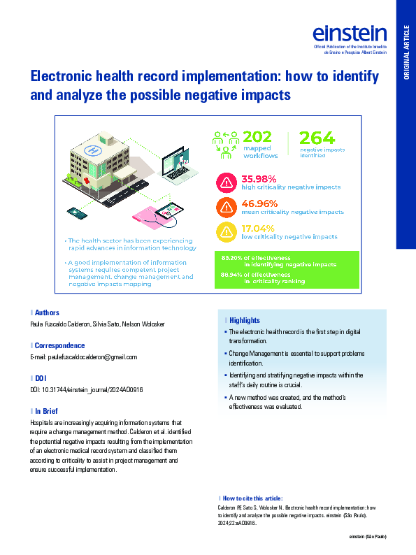 (PDF) Electronic health record implementation: how to identify and analyze the possible negative ...