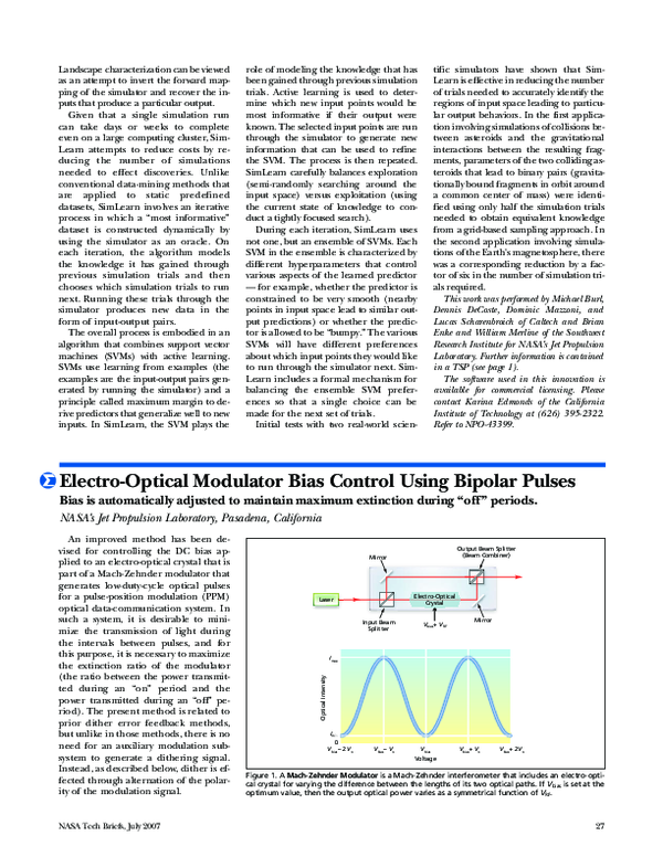 (PDF) Electro-Optical Modulator Bias Control Using Bipolar Pulses