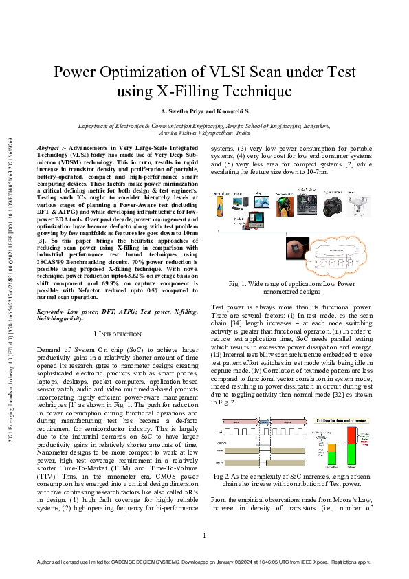 Pdf Power Optimization Of Vlsi Scan Under Test Using X Filling Technique