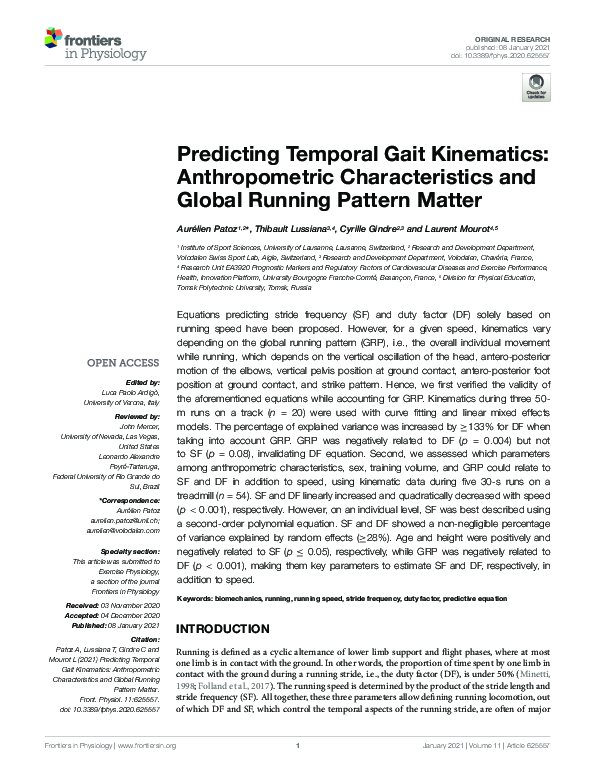 (PDF) Predicting Temporal Gait Kinematics: Anthropometric ...
