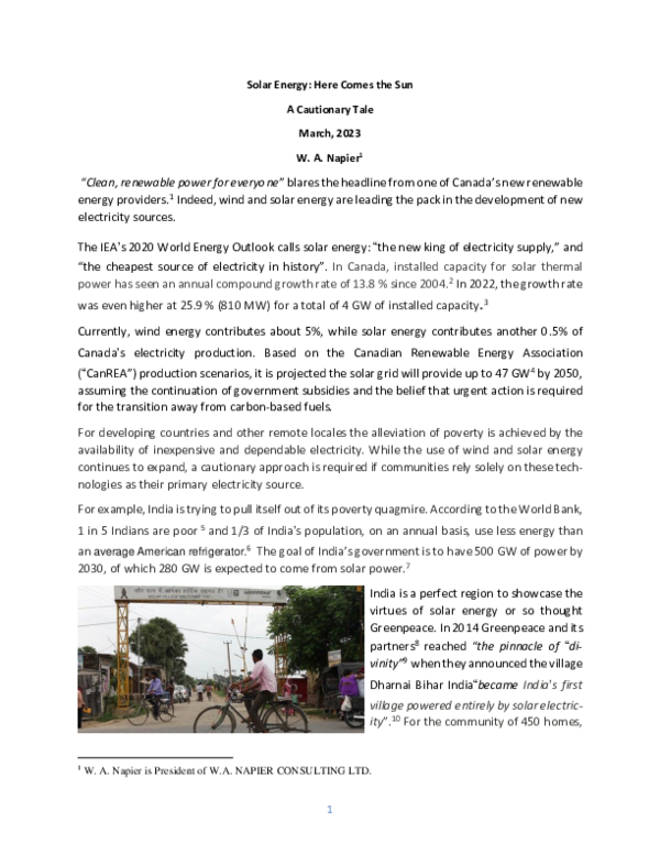 (PDF) Solar Energy: Here Comes the Sun