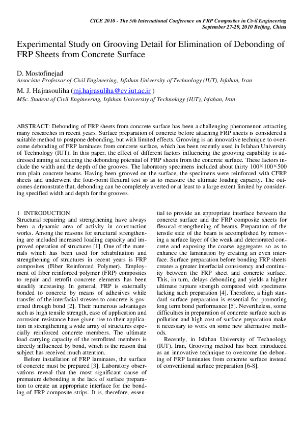 (PDF) Experimental Study on Grooving Detail for Elimination of ...