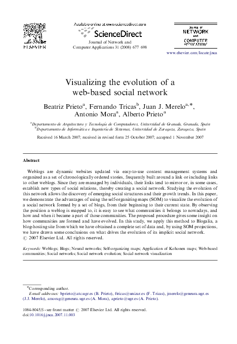 (PDF) Visualizing the evolution of a web-based social network | Antonio ...