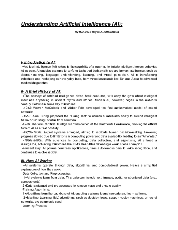 (PDF) Understanding Artificial Intelligence (AI) (PDF) Understanding Artificial Intelligence (AI)