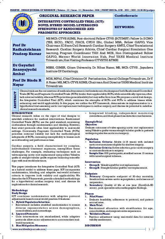 (PDF) Integrative Controlled Trial (ICT): Novel Hybrid Model Leveraging ...