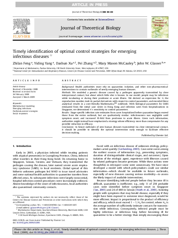 (PDF) Timely identification of optimal control strategies for emerging ...