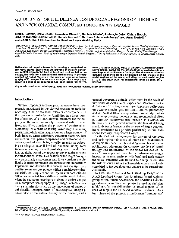 (PDF) Nodal Region Delineation Guidelines for CT Imaging