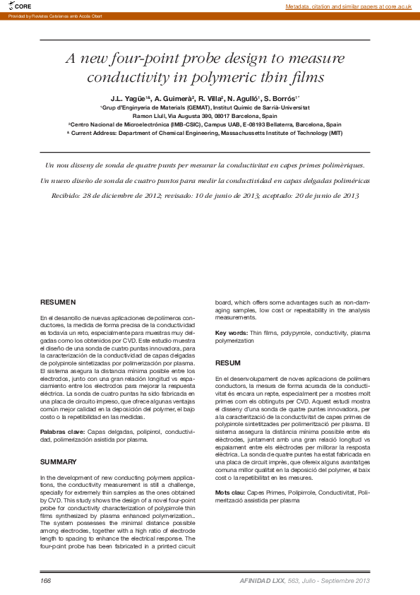 (PDF) A new four-point probe design to measure conductivity in ...