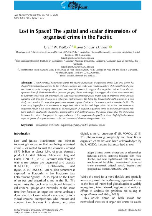 (PDF) Lost in Space? The spatial and scalar dimensions of organised ...