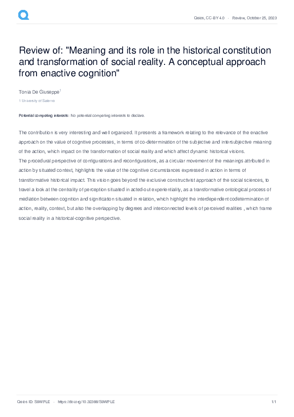 (PDF) Review of: "Meaning and its role in the historical constitution ...