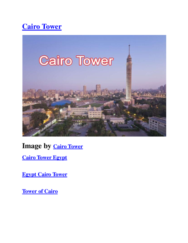 (PDF) Cairo Tower