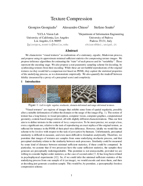 (PDF) Texture Compression
