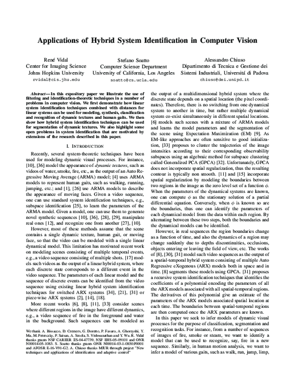 (PDF) Applications of hybrid system identification in computer vision ...