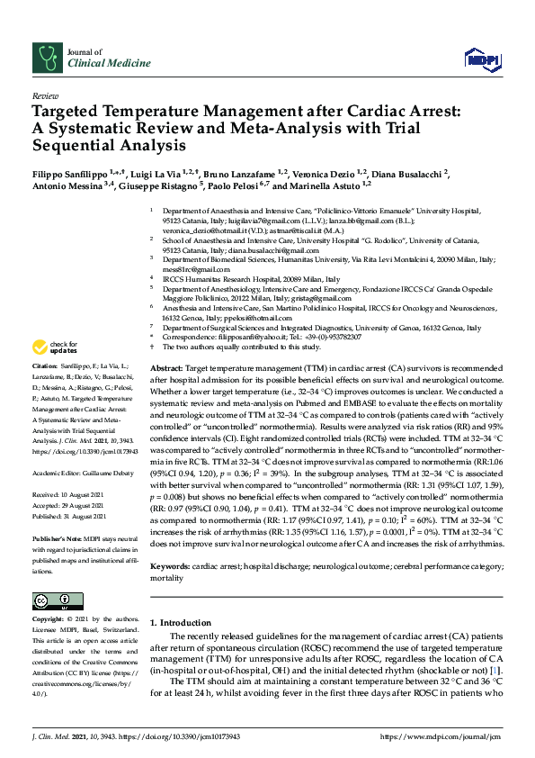 (PDF) Targeted Temperature Management after Cardiac Arrest: A ...