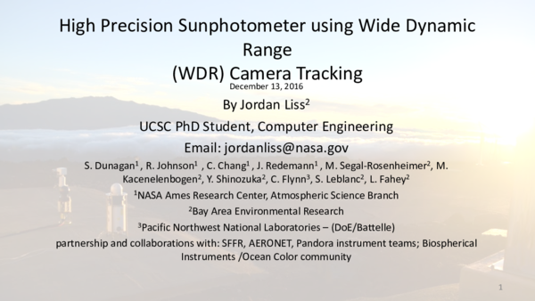 (PDF) High Precision Sunphotometer using Wide Dynamic Range (WDR ...