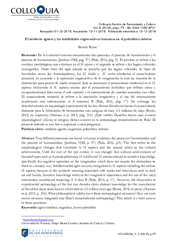 (PDF) El intelecto agente y las habilidades cognoscitivas humanas