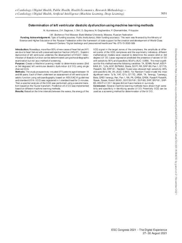 (PDF) Determination of left ventricular diastolic dysfunction using ...