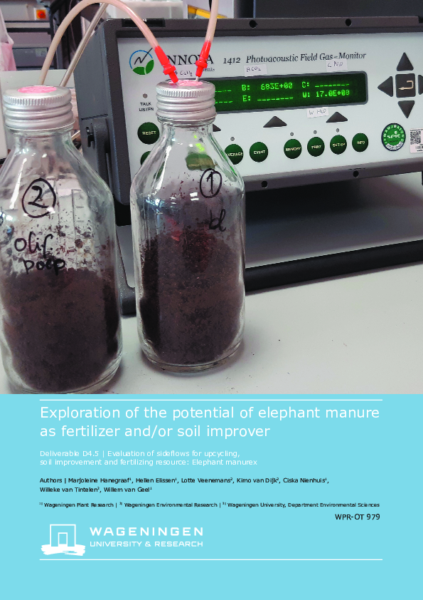 (PDF) Exploration of the potential of elephant manure as fertilizer and ...